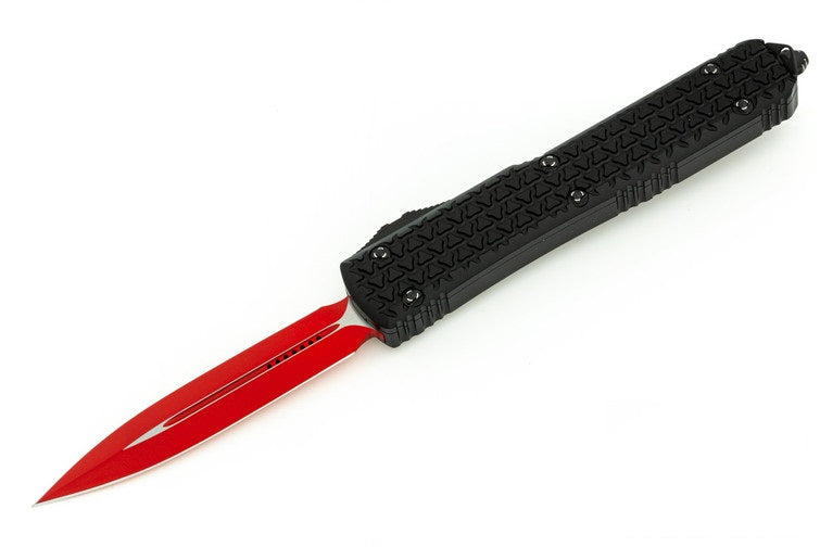 Microtech Ultratech D/E Tri-Grip Sith Lord Red Standard Out the Front ...