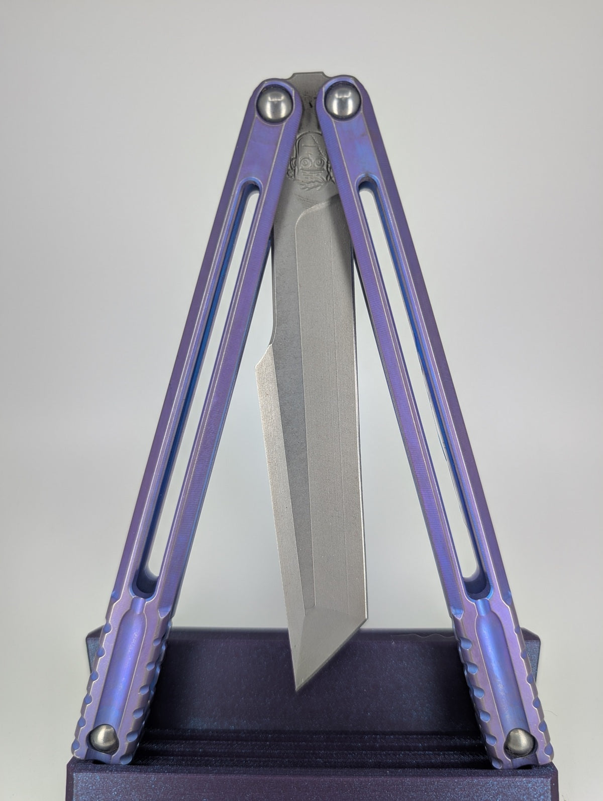 *Consignment* Franklinforge Voltaic Purple Life Blade Balisong – Penchetta