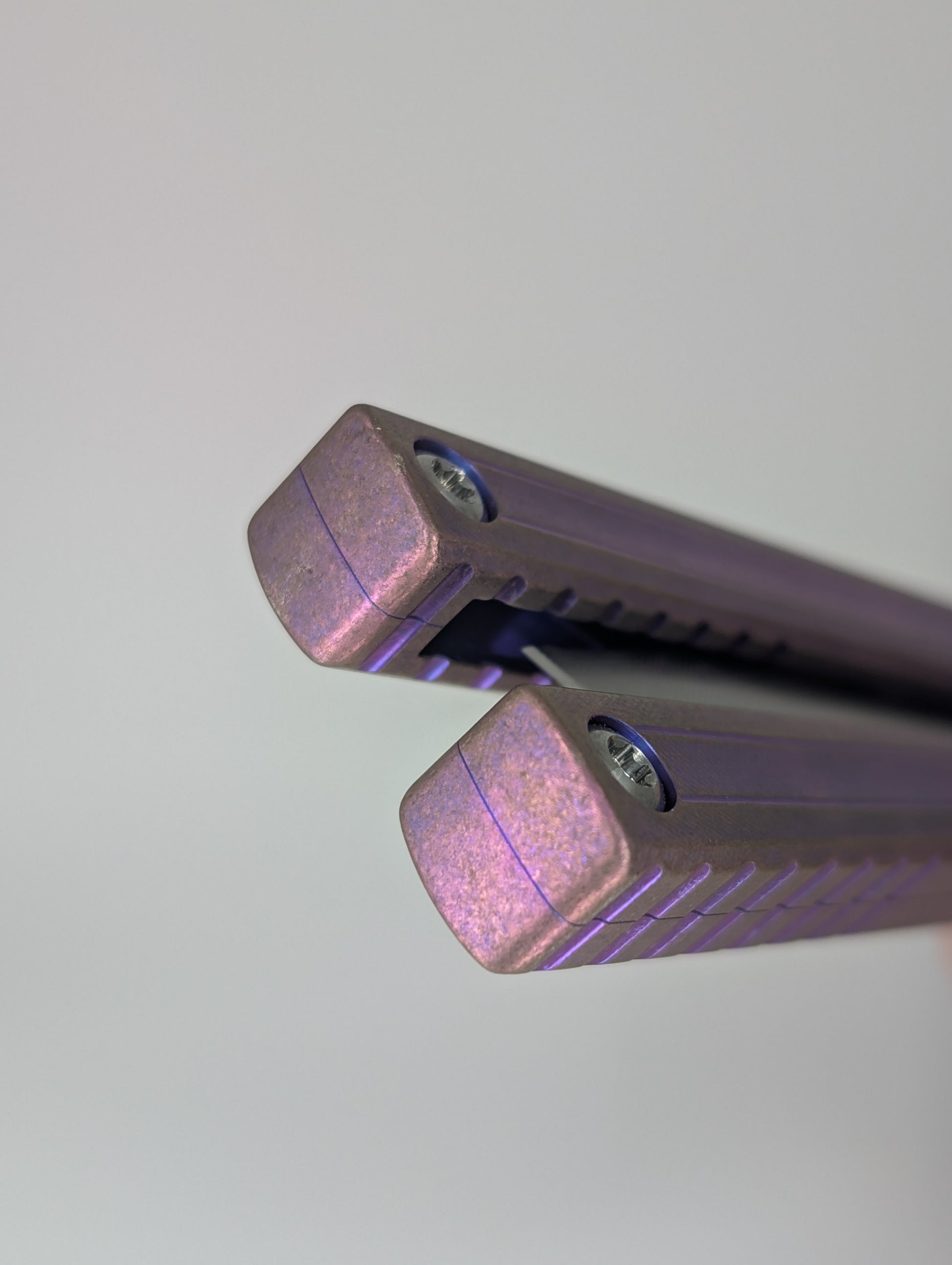 MachineWise Opus V2 Blurple w/ RoseGold Distress Live Blade Balisong ...