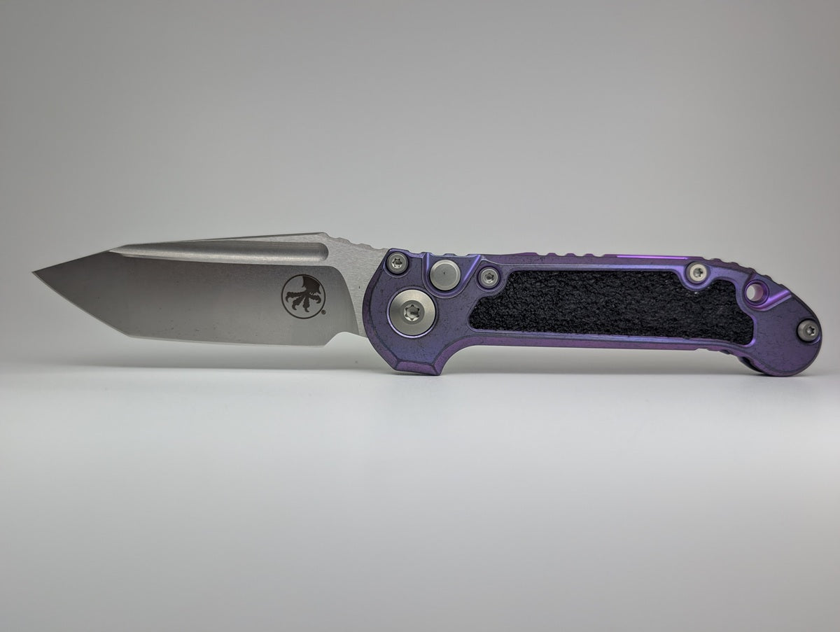 Microtech L.U.D.T. T/E Marfione Select Purple Haze / Textured Inlay Au ...