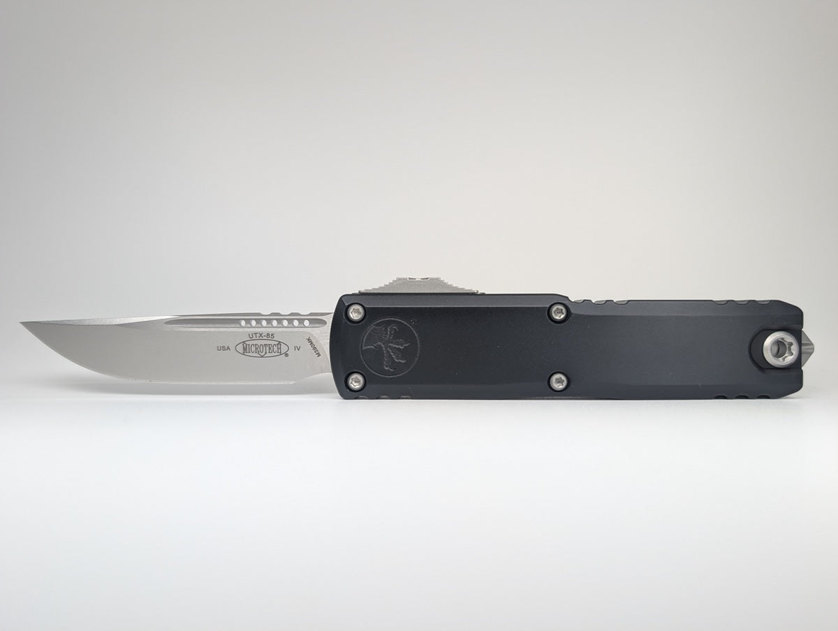Microtech UTX-85 S/E Gen IV Black Stonewash Out the Front Knife – Penchetta