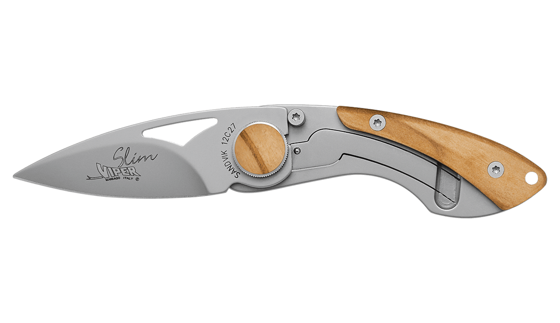 Viper Slim Olive Wood Handle Folding Knife – Penchetta